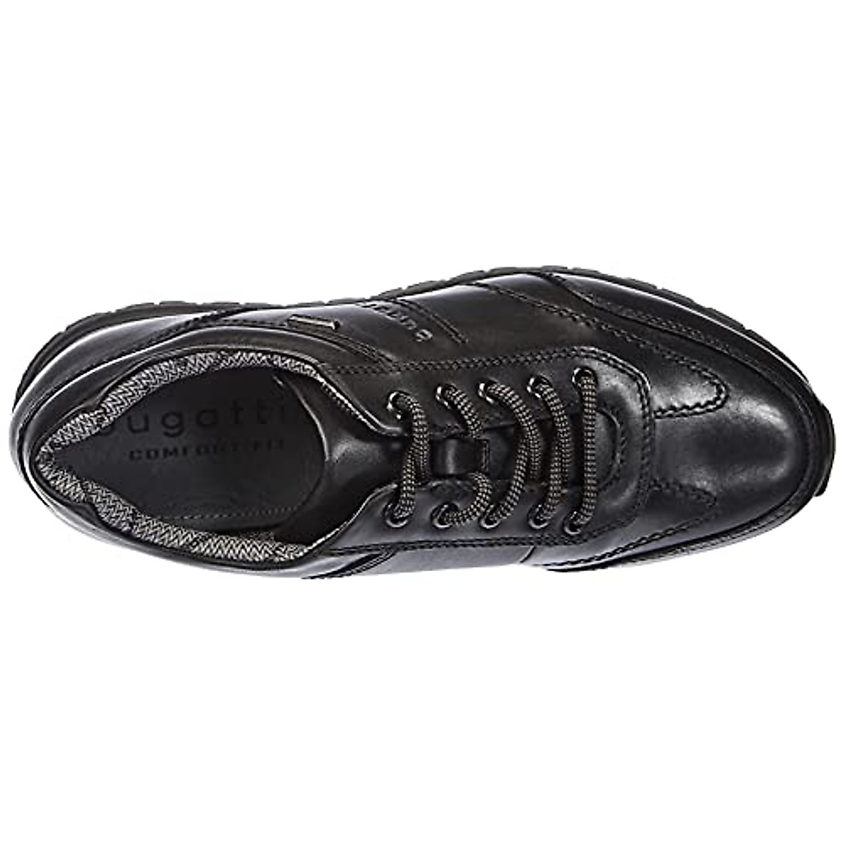 bugatti Men's Low-Top Sneakers, Black, 10.5 Wide