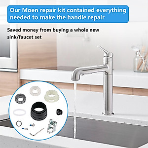 93980 Kitchen Faucet Repair Kit Replacement Handle Mechanism Kit for Moen One-Handle Kitchen Faucet Repairs
