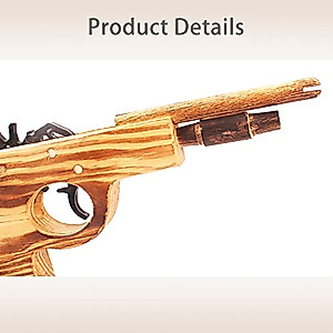 xinlong 2 Pcs Wooden Rubber Band Gun Quality Wood & Handmade Kids Outdoor Toy 9 Inches Length
