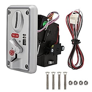 Yunseity Coin Acceptor, CPU Multi Coins Acceptor Selector with LED Indicator, Game Coin Slot Acceptor Coin Acceptor for Arcade Game Vending Machine