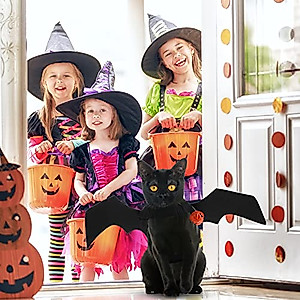 4 Pieces Halloween Costumes for Cats Dragon Wings for Cats Halloween Cat Pet Wizard Costume Cute Cat Pumpkin Cape Bat Wings for Pet Dog Cat Cosplay Holiday Halloween Party Decor