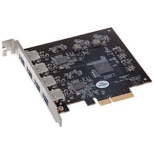 Sonnet Allegro Pro USB 3.2 Type A PCIe Card (Four SuperSpeed 10Gbps USB Connectors)