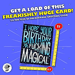IYF Designs Cards Adult Humor Hilarious Birthday Card for Him or Her I Hope Your Birthday is Magical & Sparkle