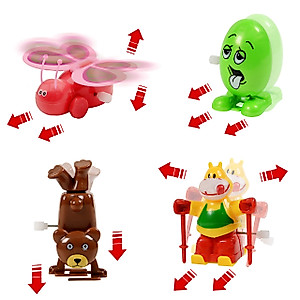 Nunkitoy Wind Up Toy,16 Pack Assorted Clockwork Toy Set(Contents and Color May Vary), Wind Up Animal Party Favors Toy Great Gift for Boys Girls Kids Toddlers