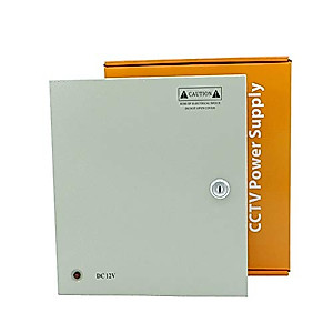9CH Channel Port Distributed Power Supply Box Swithing Power Supply Output 12V 10 Amp for CCTV DVR Security System and Cameras