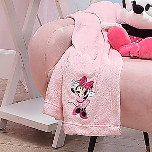 Lambs & Ivy Disney Baby Minnie Mouse Love Pink Soft Fleece Baby Blanket