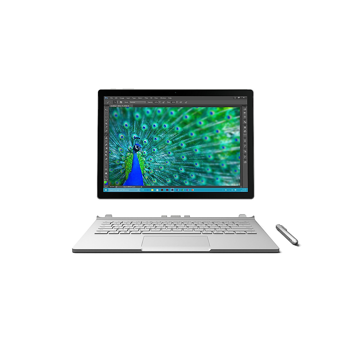 Microsoft 13.5" Touchscreen Surface Book - QWERTY UK (Intel Core i7, 8GB RAM, 256GB SSD, Windows 10 Pro) - International Version with No Warranty (Silver)