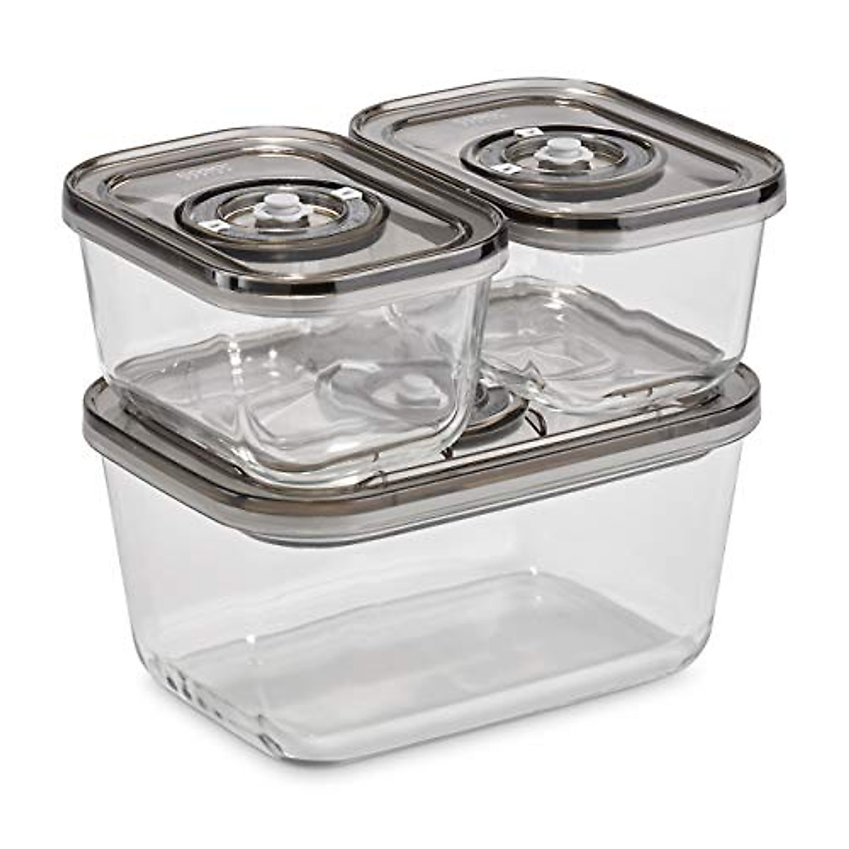 Caso Design VG 3000 3-Piece Food Vacuum Canister Set with Food Management App, small