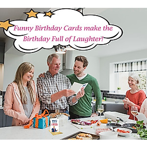 DASLET Funny Birthday Card for Men Women, Happy 30th 40th 50th 60th 70th Birthday Cards for Husband Wife Brother Sister Grandma Grandpa with Stickers and Envelopes