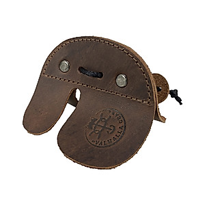 Valhalla Gear, Archery Finger Tab Handmade from Full Grain Leather - Protect Guard for Recurve Bows, Fingers Protector, Shooting Practice Gear Sports & Outdoors - Bourbon Brown