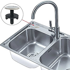 3 Pieces Kitchen Sink Hole Cover Faucet Hole Cover Kitchen Sink Tap Hole Plate Stopper Cover Blanking Metal Plug