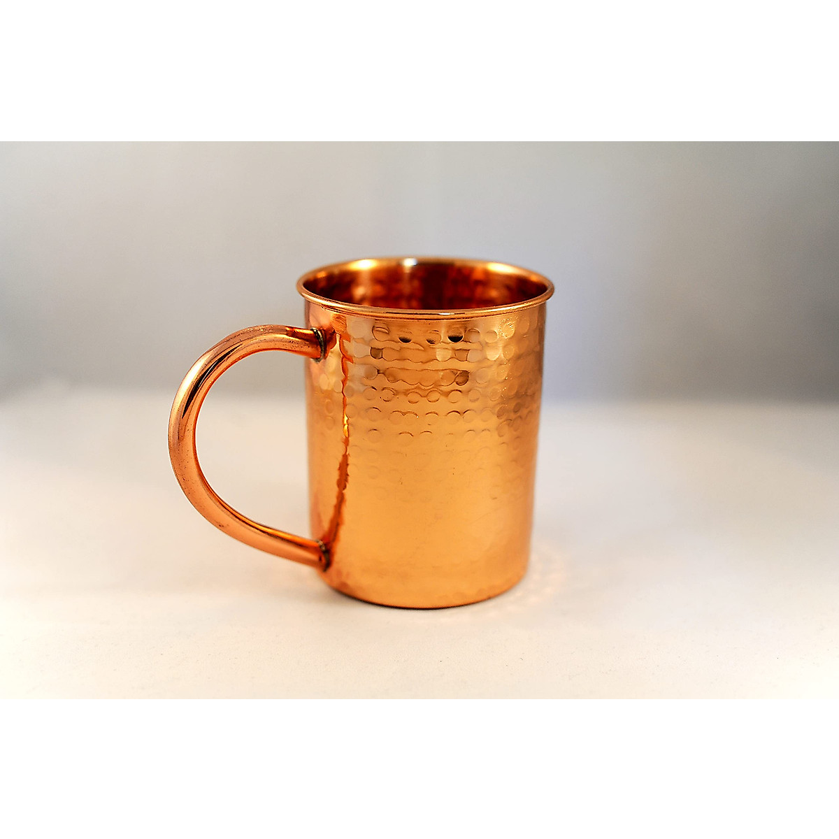 Alchemade 100% Pure Hammered Copper Mug - 14 Ounce Mug For Mules, Cocktails, Or Your Favorite Beverage - Seamlessly Made to Last a Lifetime Tarnish Free