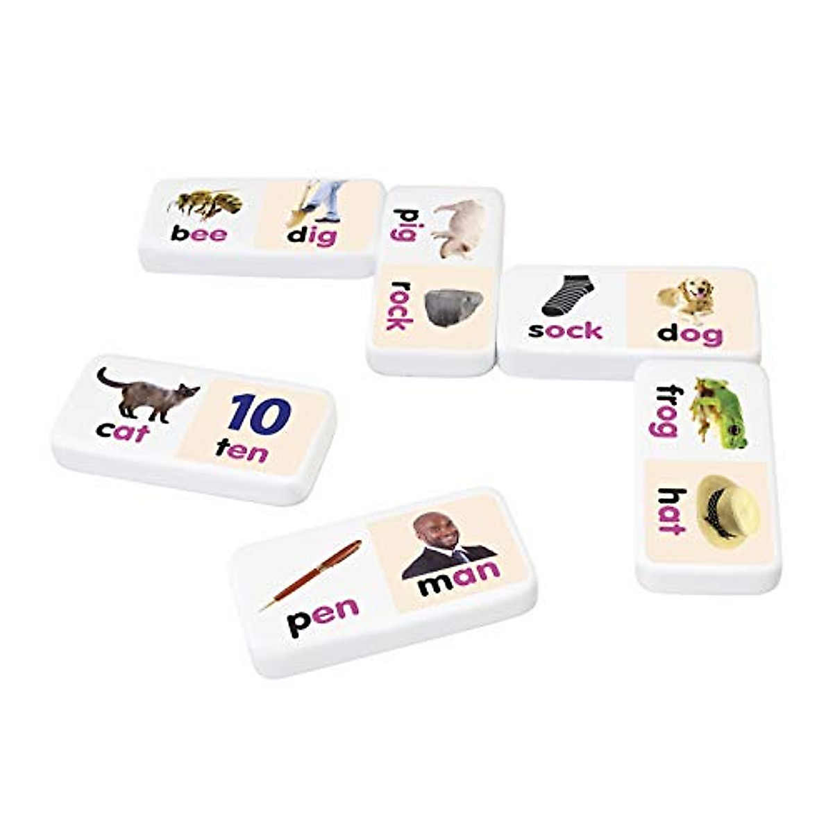 Junior Learning Rhyming Word Dominoes Educational Action Games, Multi, Model: JL490