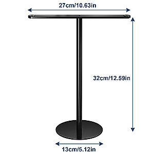 Towel Rack for Bathroom Hand Towel Holder T-Shape Headband Holder, Towel Hanger Freestanding Headband Holder,Kitchen Towel Rack Balck Hand Towel Holder,Stainless Steel Waterproof Counter Organizer