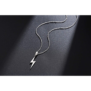 Lightning Bolt Necklace, Be Fearless Necklace, Be Brave Necklace, Inspirational Necklaces for Women, Strength Necklace Pendant, Encouragement Gifts for Women