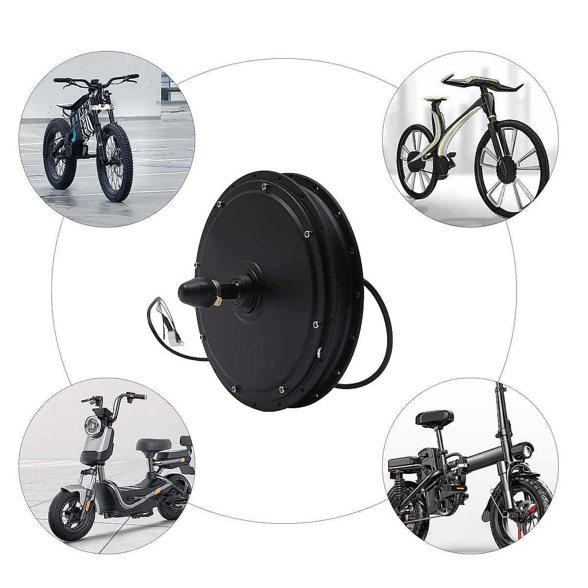 MANULOOT Wheel Hub Motor, Electric Bike Hub Motor,Brushless Gearless Ebike Motor, 48V 1000W E-Bike Rear Wheel Hub Motor, Upgrade Rear Wheel Hub Motors for E-Bike | US Stock (48V1000W)