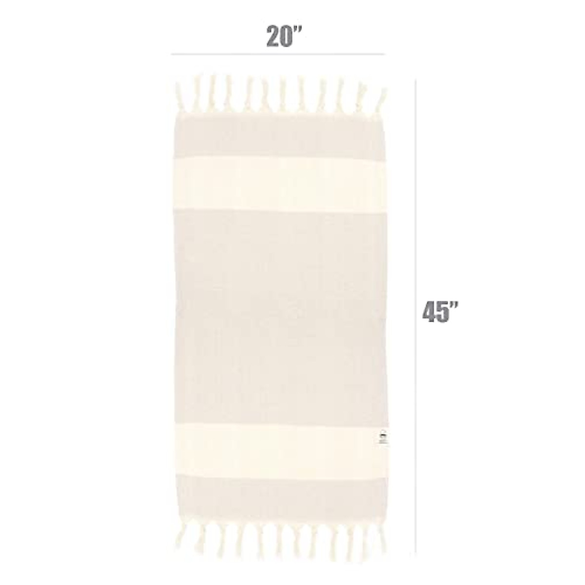 Turkish Hand Towel Set of 4 Diamond Peshtemal Towel 100% Cotton 38x18" Light Weight Thin Quick Dry Hand Hair Gym Face Bath Tea Kitchen Dishcloth Set Decorative Towels for Bathroom (Cream)