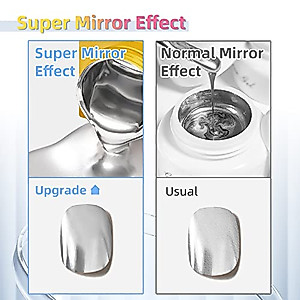U-Shinein 8ml Metallic Painting Gel, Silver Painted Nail Polish, 3D Metal Painting Drawing Mirror Nail Gel Polish Glossy Soak Off UV/LED DIY Nail Art Manicure