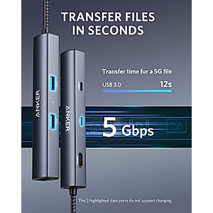 Anker 6-in-1 USB C Hub with 65W Power Delivery, 4K HDMI, 1Gbps Ethernet, USB Ports for MacBook Air, iPad Pro, XPS, and More