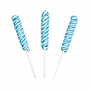 Unicorn Horn Party Candy, Gender reveal, Boys Baby Shower Nostalgic Candy, Suckers, 24 Pieces, Individually Wrapped, Light Blue