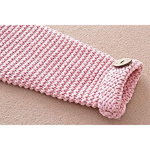 Willow Dance Toddler Baby Girls Autumn Winter Clothes Button Knitted Sweater Cardigan Cloak Warm Thick Coat (Pink, 6-7 Years)