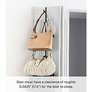 Yamazaki Home 7646 Over The Door Hooks - Vertical Hanging Coat Rack, Black