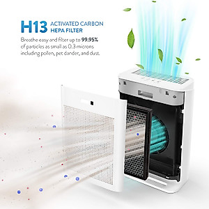 AccuMed HEPA Air Purifier, Removes Pet Hair and Smoke, White (A310W)