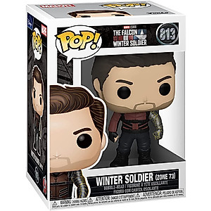 Winter Soldier (Zone 73) Funko Pop Protector Bundle - Marvel: Falcon and The Winter Soldier - Winter Soldier (Zone 73) Pop Figurine 3.75 Inch with Clear Plastic Pop Protector Case