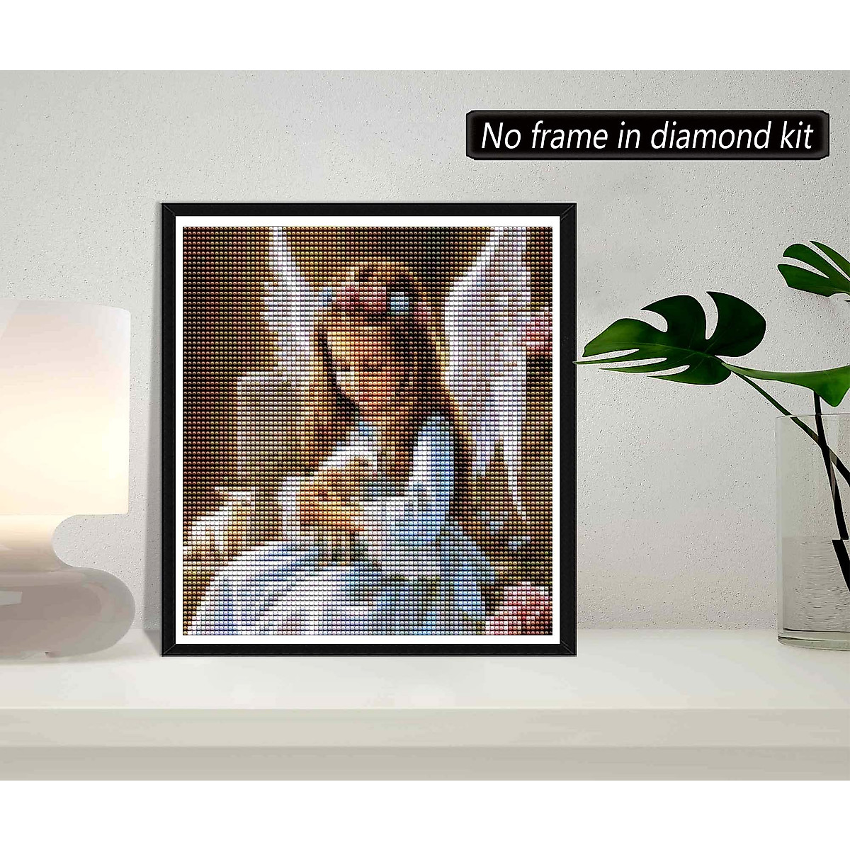 SKRYUIE 5D Angel Diamond Painting Kits - DIY Diamond Art Kits for Adults Girl, Full Round Drill - Crystal Cross Stitch - Adults Craft for Wall & Office Decor - 14x14inch
