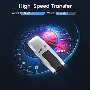 ORICO USB 3.2 Flash Drive 256GB, Memory Stick 256GB 100 MB/s Reading Thumb Drive with Keychain USB Flash Drive Metal USB Drive Data Storage Compatible with Computer/Laptop（U3）