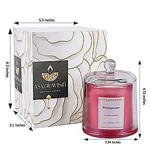 ASYOUWISH Aromatherapy Candles Gift Set for Women, Pomegranate Fragrance, Soy Wax Candles for Home, Holiday Candles Gift, Aromatherapy Candle for Women, 5.29oz 40 Hours Burning, Home Fragrance