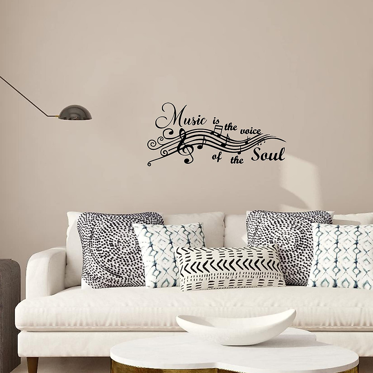 Music is The Voice of The Soul Vinyl Wall Decals Quotes Sayings Music Symbols Words Arts Lettering for Music Room