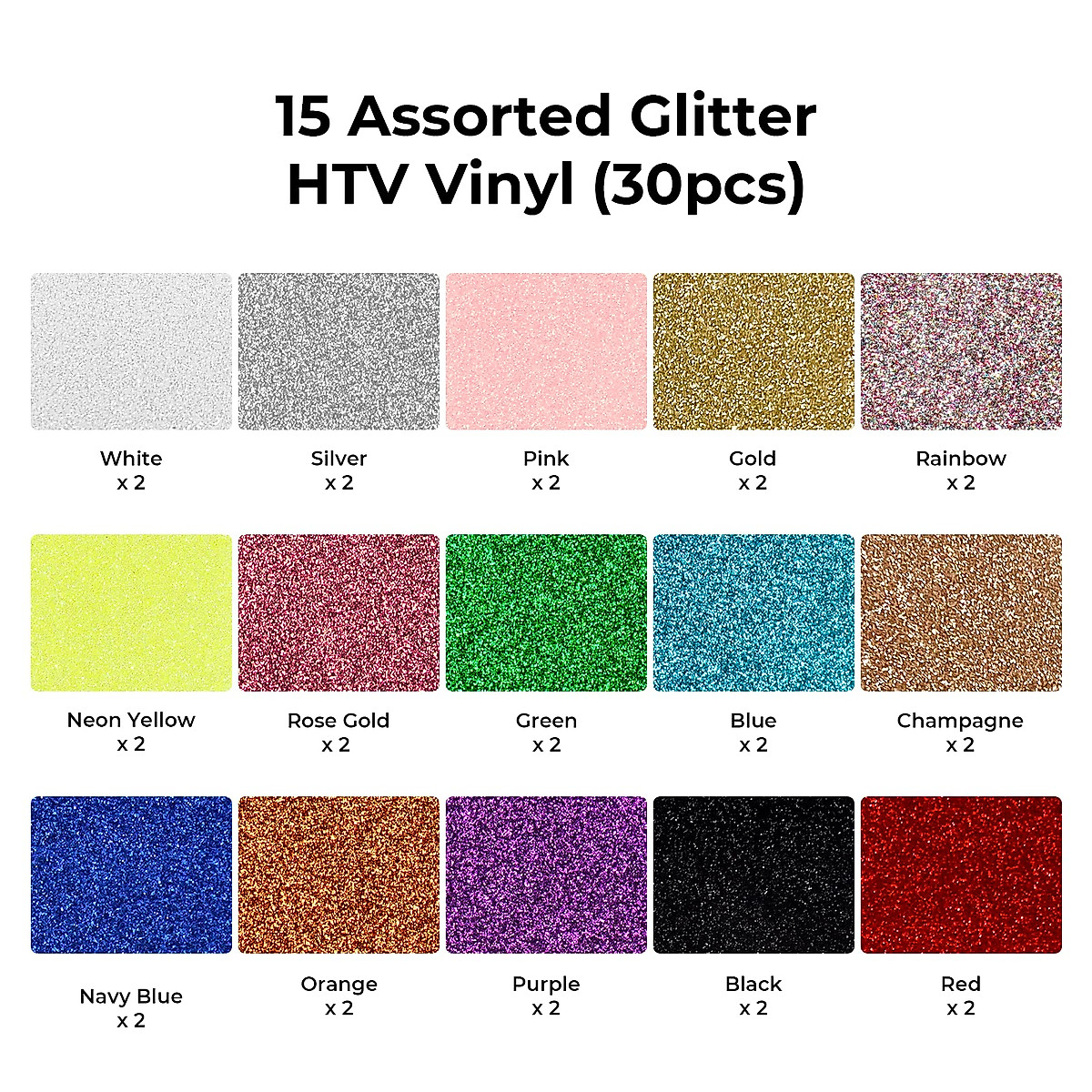 Multi-Style HTV with Tools Kit + Glitter HTV Vinyl Bundle