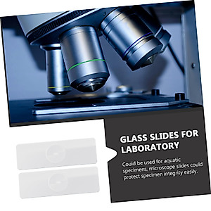 VINTORKY 50 Pcs Concave Slide Laboratory Glass Slides Microscope Slides Glass Plate Frosted