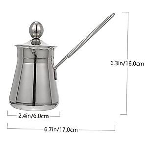 SHOWERORO 1pc Milk Foam Cup Milk Steaming Milk Maker Espresso Pitcher Coffee Milk Jug Espresso Pot Milk Frother Cup Hot Chocolate Tea Creamer Coffee Frothing Pitcher 201 Stainless Steel