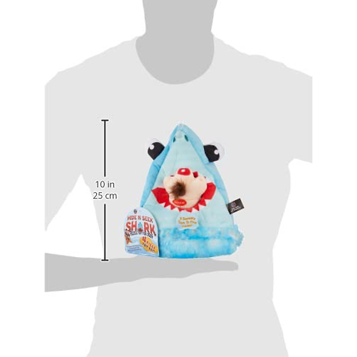 Bow Wow Pet Shark Hide & Seek Plush Dog Toy Set Teeth (4-Piece) Pet Teeth Teasing Toy (97659)