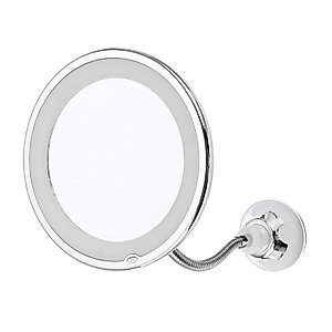 FQYYDD Illuminated Makeup Mirror 10X Adjustable Makeup Mirror With Led Light Amplification