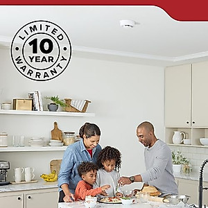Kidde Smoke Detector, 10-Year Battery Powered, LED Warning Light Indicators