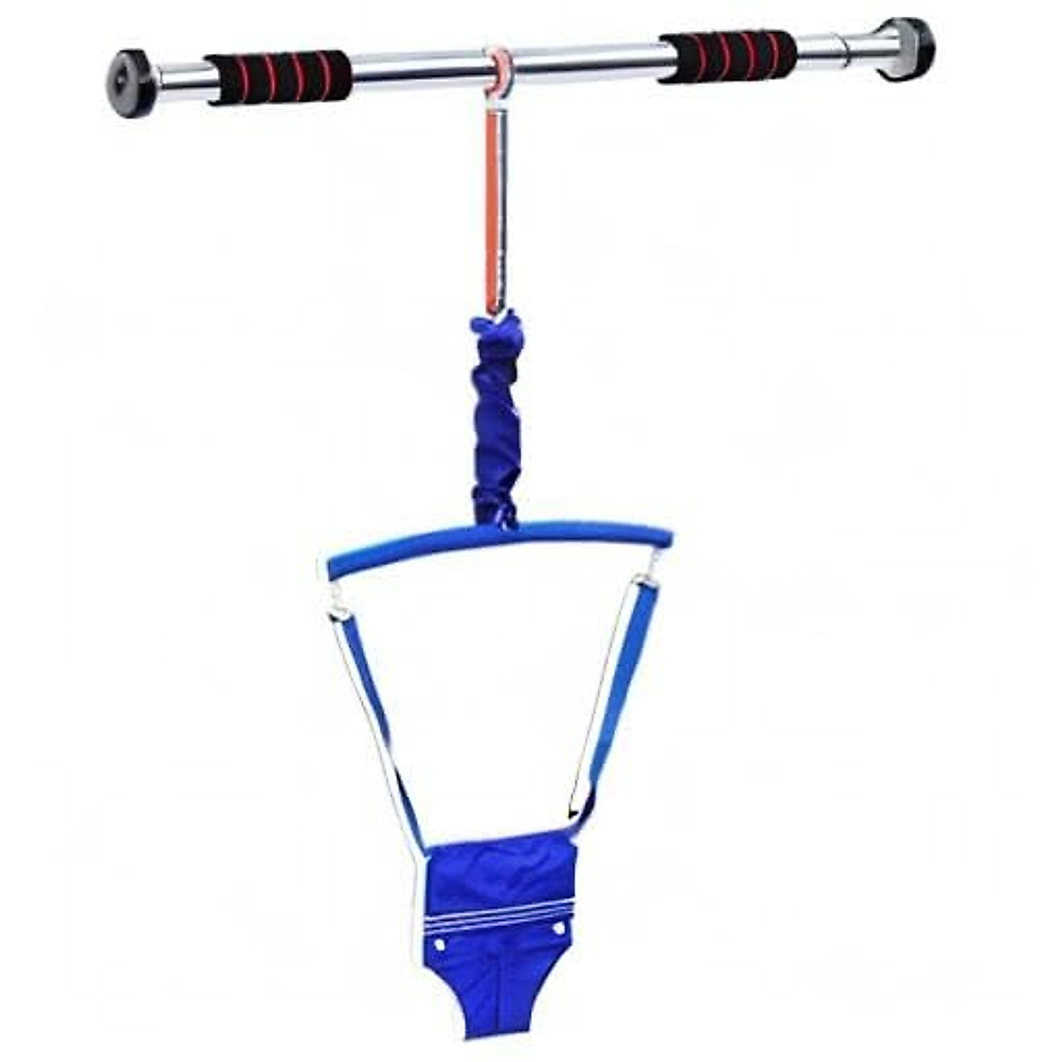 Shiker Baby Door Jumper, Length Adjustable Baby Hanging Swing Jump Bouncer, Portable Foldable Stand Scientific Saddle, Pink