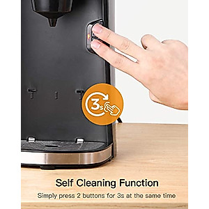 Coffee Maker, 3 in 1 Coffee & Tea Maker for K Cup, Loose Leaf Tea & Ground Coffee Compatible, with Fast & Fresh Brewed, 8 to 14 Oz. Brew Sizes and Self Cleaning Function