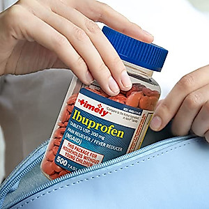 Timely - Ibuprofen 200mg - 500 Tablets - Compared to Advil Tablets - Pain Relief Tablets and Fever Reducer for Adults - for Headache Relief, Menstrual Pain, Tooth and Muscular Aches