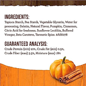 Merrick Fresh Kisses Natural Dental Chews, Treats Infused with Pumpkin and Cinnamon for Medium Dogs 25-50 Lbs - 8.1 oz. Pouch