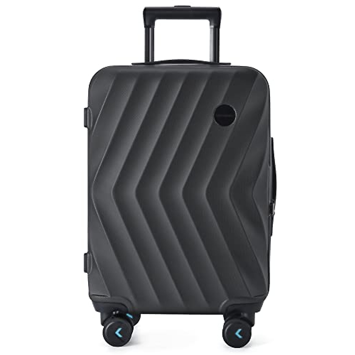 BAGSMART Carry On Luggage, PC Hardside Suitcase Airline Approved, 20 Inch Carryon Luggage with Spinner Wheels, Travel, Hard Shell Lightweight Rolling Suitcases for Men Women,Black