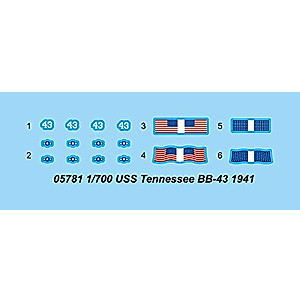 Trumpeter 1:700 - USS Tennessee BB-43 (1941)