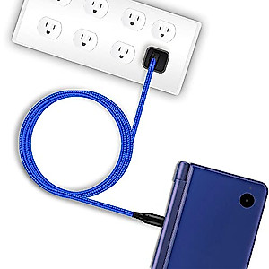 BATSOEASY 2 Pack 5ft 3DS/ 2DS USB Charger Cable, Nylon Braided Power Charging Cord Cable Compatible with Nintendo New 3DS XL/New 3DS/ 3DS XL/ 3DS/ New 2DS XL/New 2DS/ 2DS XL/ 2DS/ DSi/DSi XL
