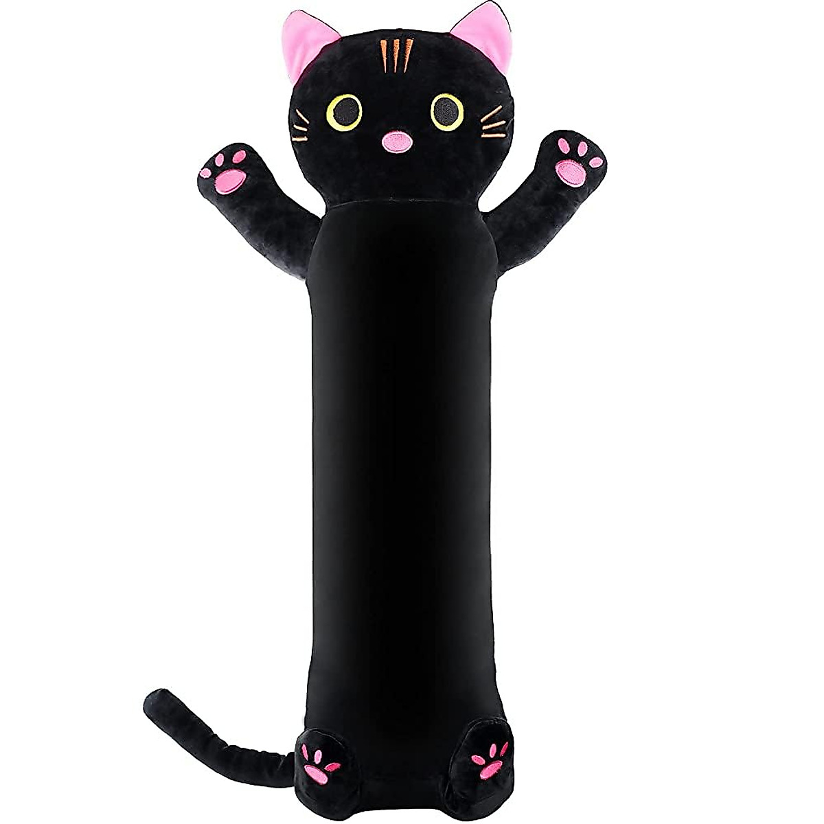 Long Cat Plush Body Pillow, 43'' Long Cat Stuffed Animals Cute Soft Plushies Kawaii Kitten Plush Pillow Doll Toy Cute Plushies Gifts for Kids Girlfriend Birthday