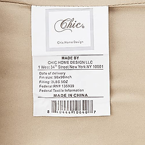 Chic Home CS0640-701-AN 10 Piece Serenity Comforter Set, Queen, Beige
