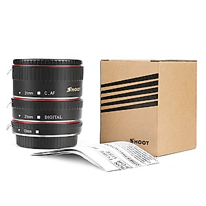 SHOOT AF Auto Focus Macro Extension Tube Set for Canon EOS EF EF-S Lens DSLR Cameras 1100D 700D 650D 600D 550D 500D 450D 400D 350D 300D 100D 70D Close-up(13mm 21mm 31mm)