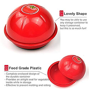 KeepingcooX Onion, Tomato, and Avocado Keepers + Avocado Slicer/Cutter Set, Vegetable Shaped Food Savers, 2 Silicone Reusable Beer Saver Caps as Gift