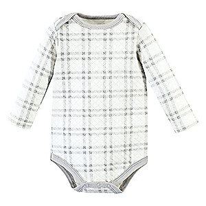Hudson Baby unisex baby Quilted Long Sleeve Cotton Bodysuits and Toddler T Shirt Set, Forest Animals, 0-3 Months US